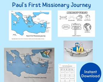 Map of Paul's Missionary Journeys, First, Second and Third Missionary ...
