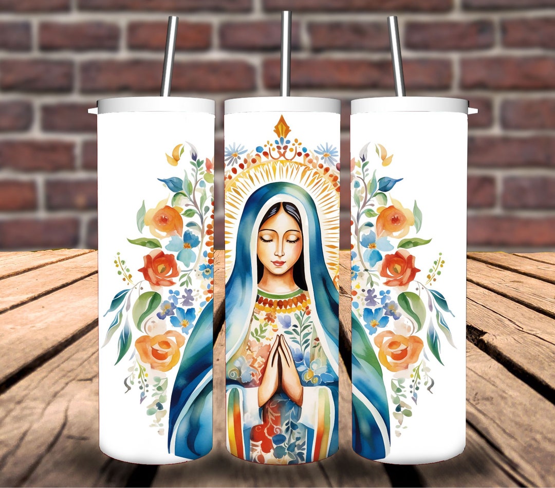 Virgin Mary Tumbler Wrap for Skinny Tumbler Design 3D Virgin - Etsy