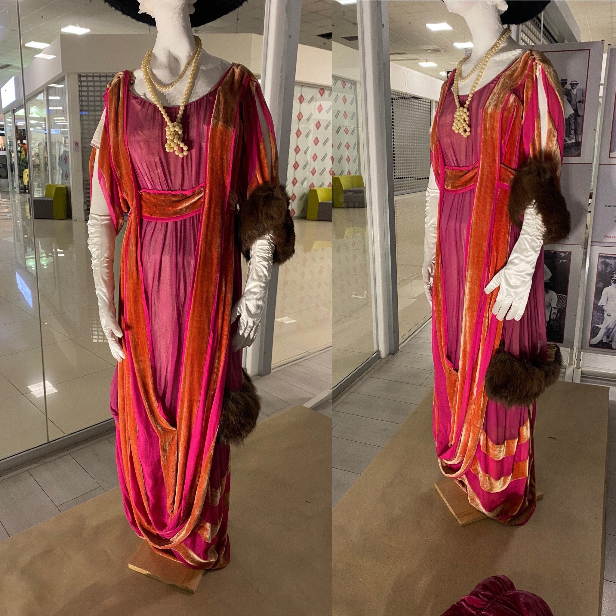 Antique Evening Dress, 1910-1913, USA. an Extravagant Combination of ...