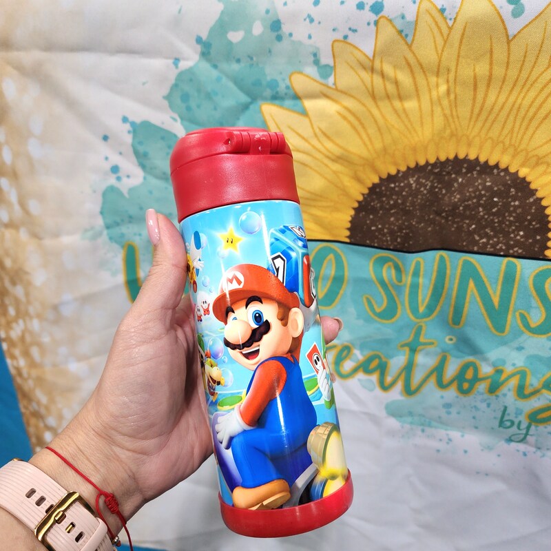 Super Mario Water Bottle - Etsy