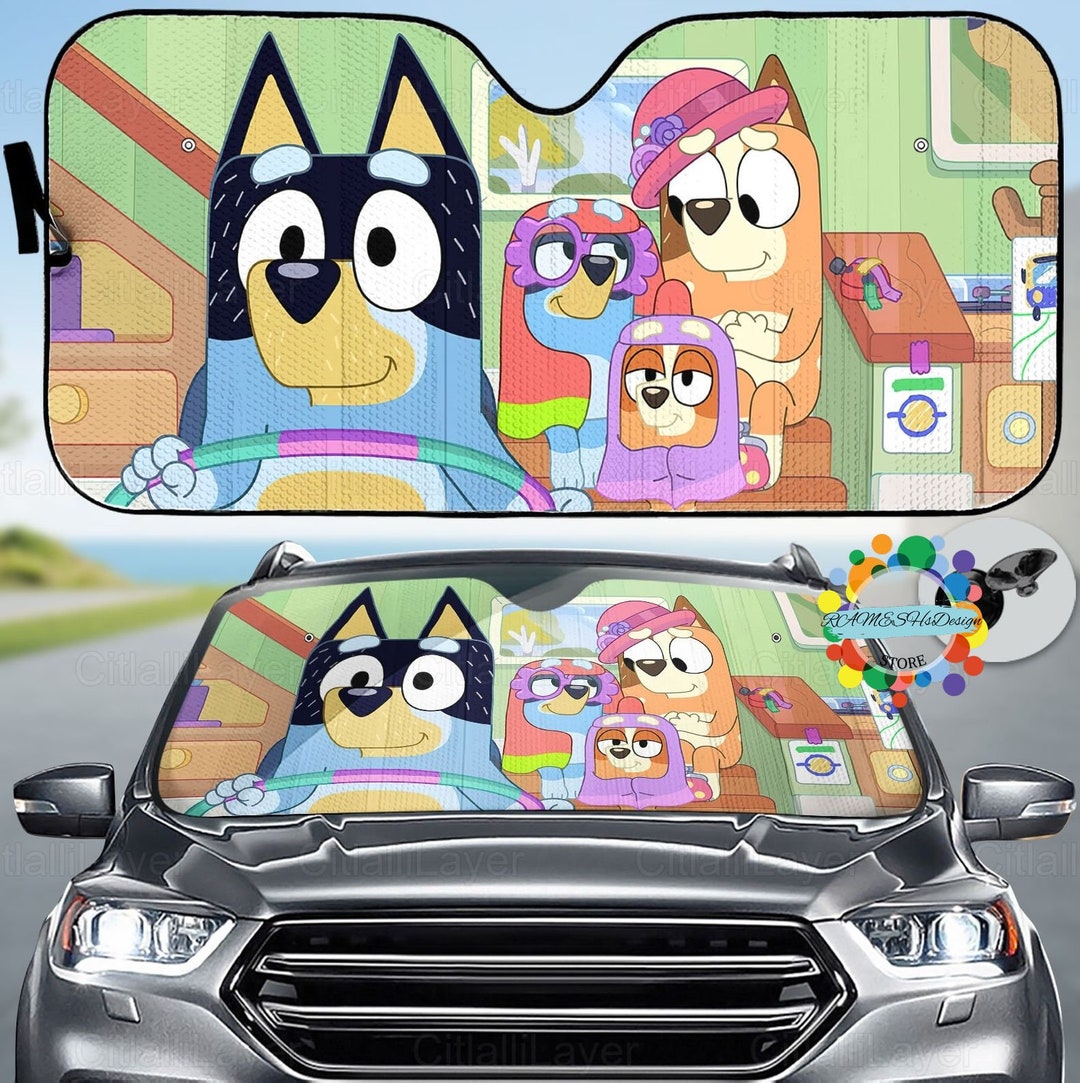 Bluey Auto Sun Shade Bluey Car Sun Shade Bluey Car Decor - Etsy