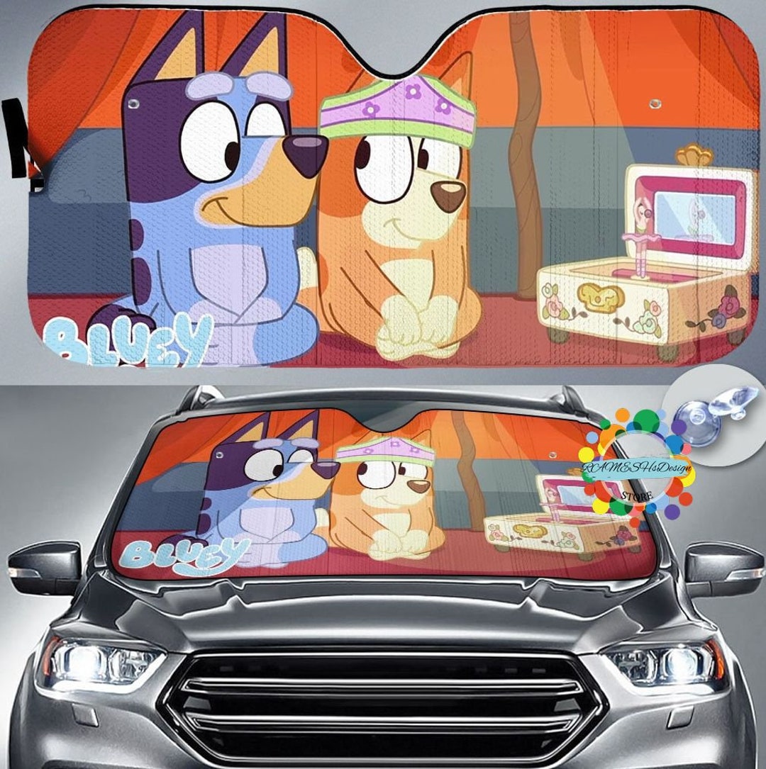 Bluey Auto Sun Shade Bluey Car Sun Shade Bluey Car Decor - Etsy