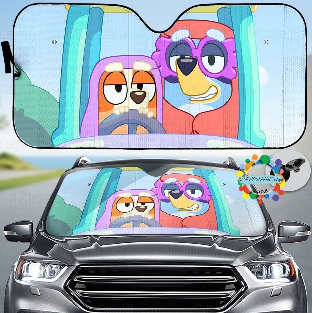 Bluey Auto Sun Shade Bluey Car Sun Shade Bluey Car Decor - Etsy