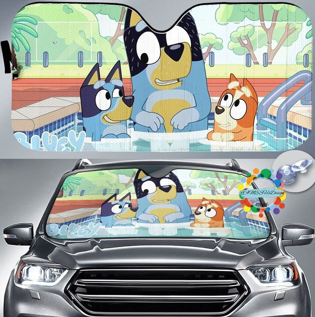 Bluey Auto Sun Shade Bluey Car Sun Shade Bluey Car Decor - Etsy