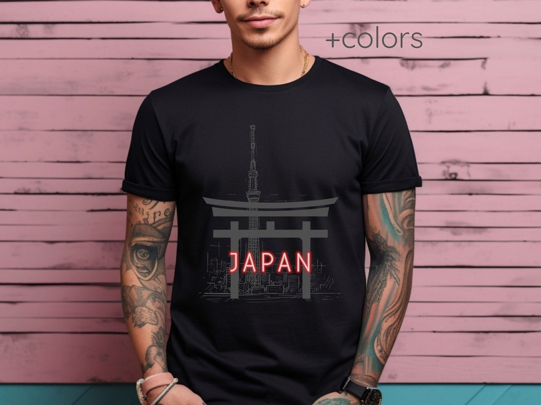 Japan Travel Tshirt Tokyo City Skyline Shirt Kyoto Torii Gift Japan ...