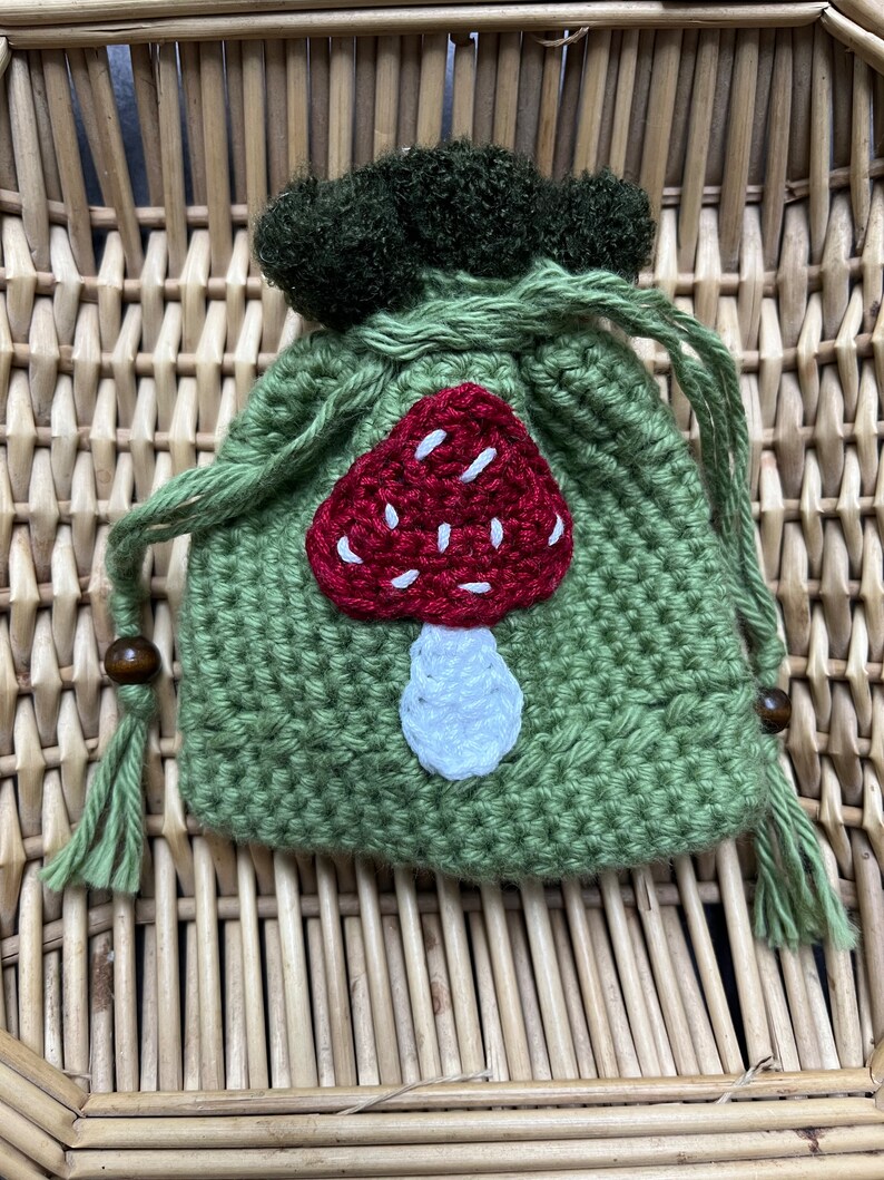 Pattern | Mossy Mushroom Pouch Crochet Pattern - Etsy