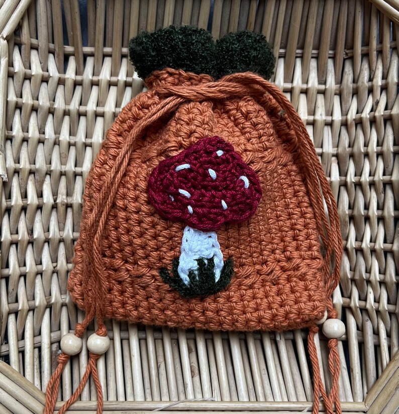 Pattern | Mossy Mushroom Pouch Crochet Pattern - Etsy