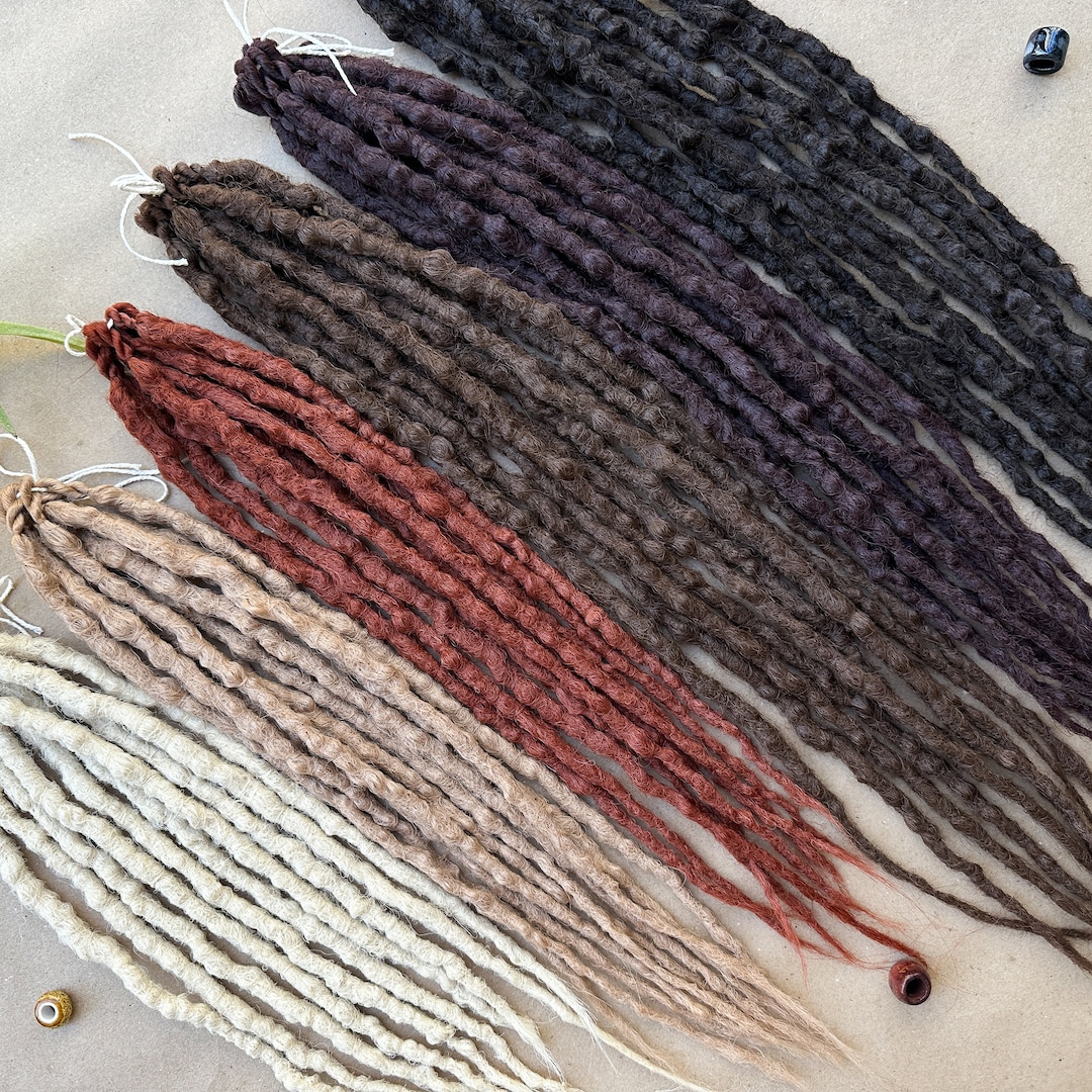 Custom Dreadlock Extensions Single or Double Ended in Natural Colors ...