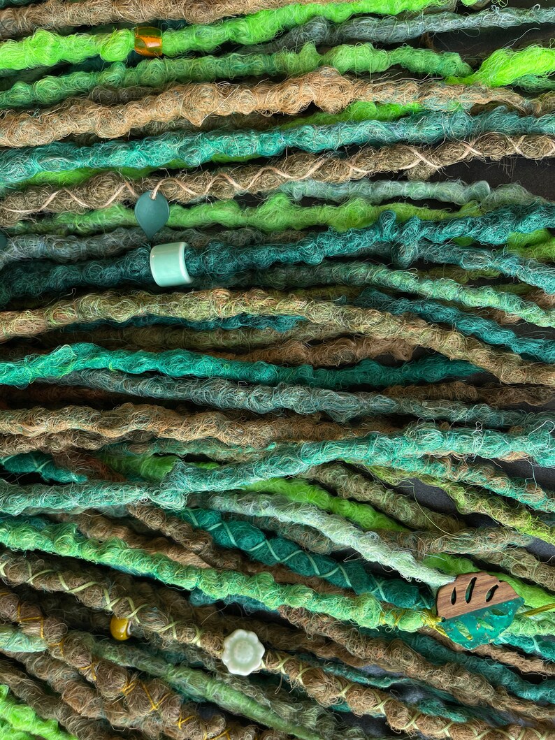 Green Dreadlocks Emerald Grass Brown Dreadlocks Forest - Etsy