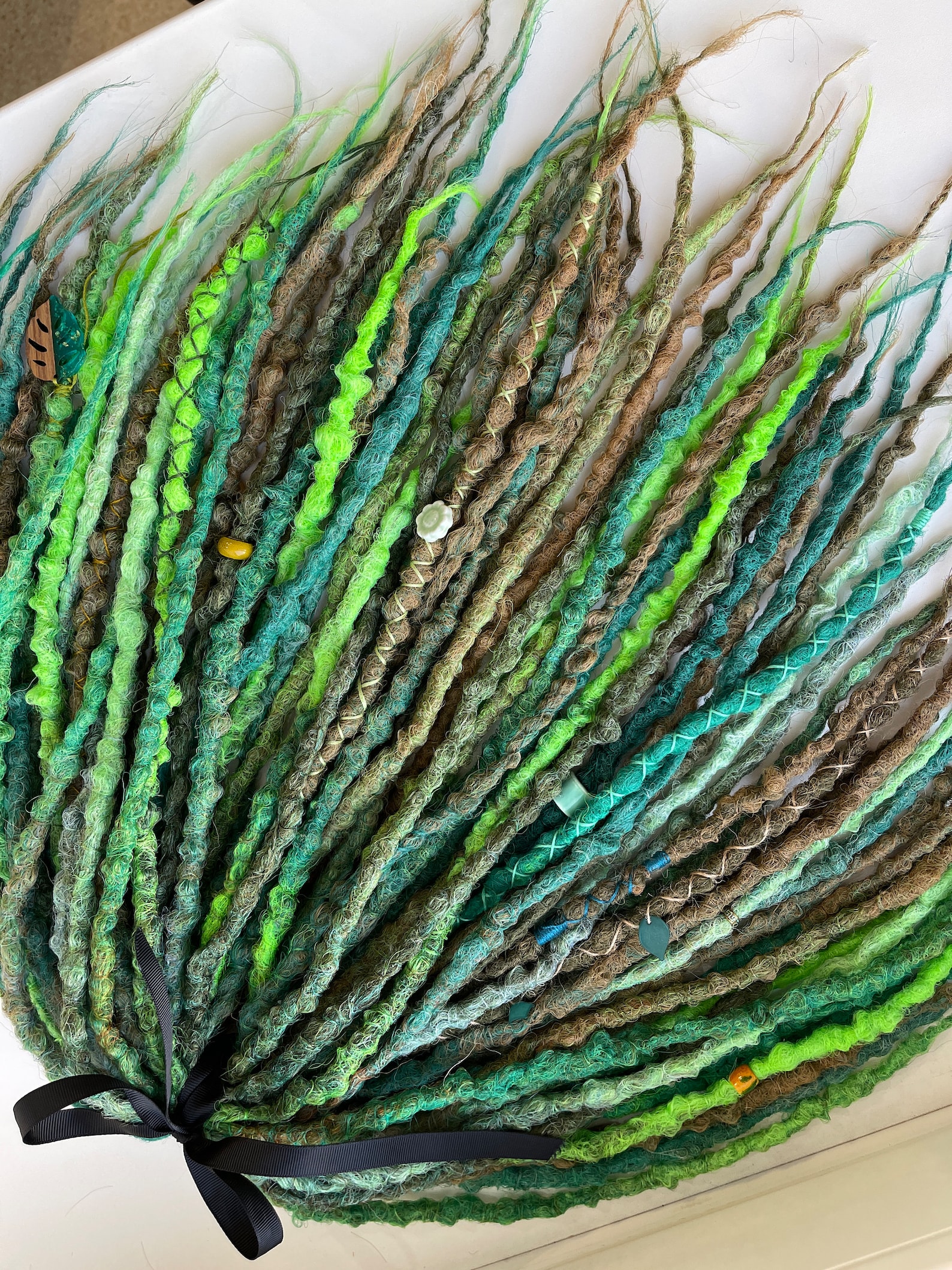 Green Dreadlocks Emerald Grass Brown Dreadlocks Forest - Etsy