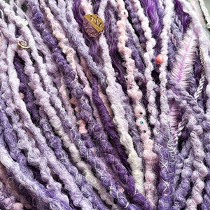 Violet Dreadlock Extensions DE or SE, Lavender Braid in Synthetic ...
