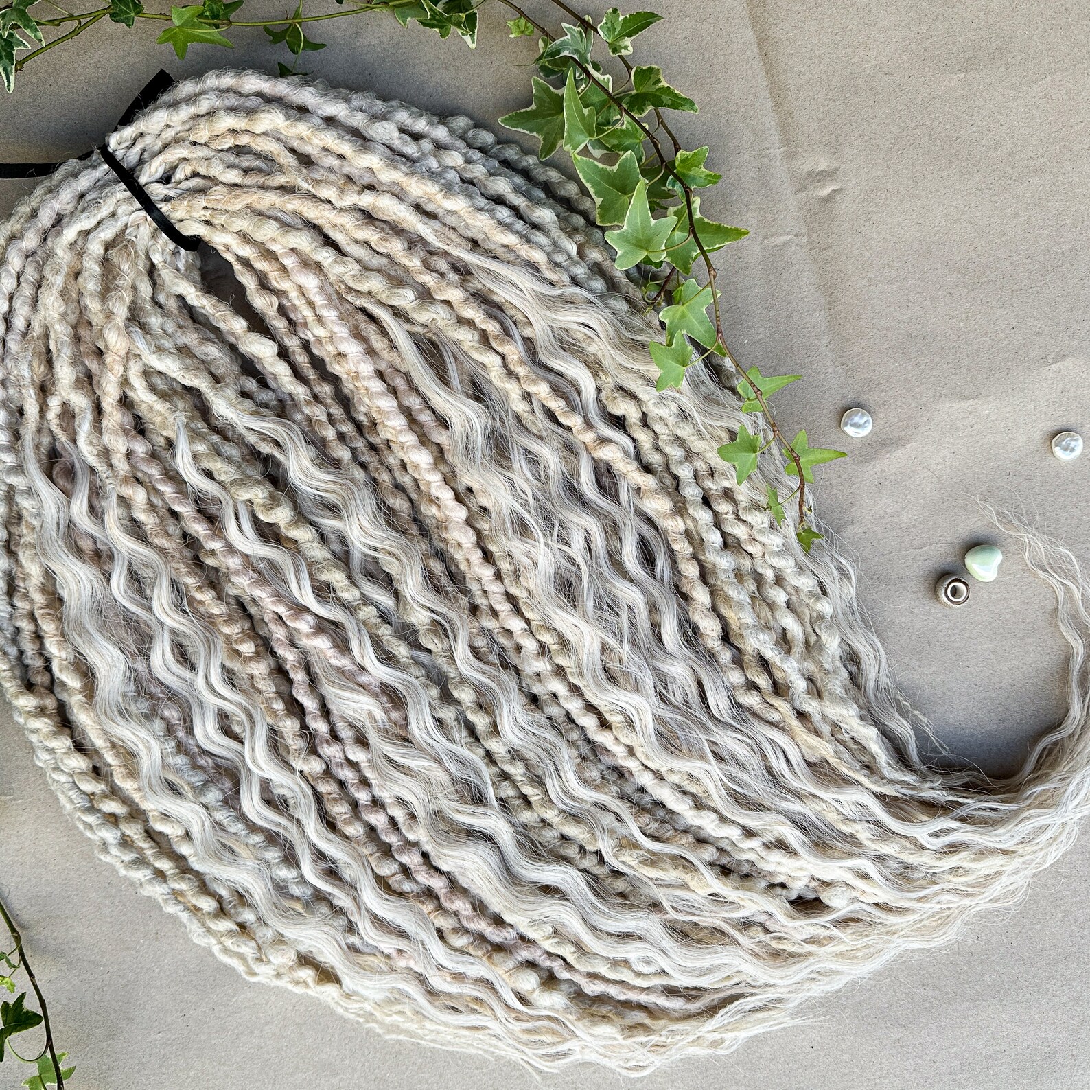 Platinum Blonde Wavy Goddess Locs, Curly Dreadlocks Extensions, Boho ...