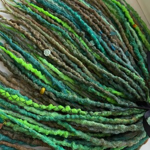 Green Dreadlocks, Emerald, Grass, Brown Dreadlocks, Forest Double Ended ...