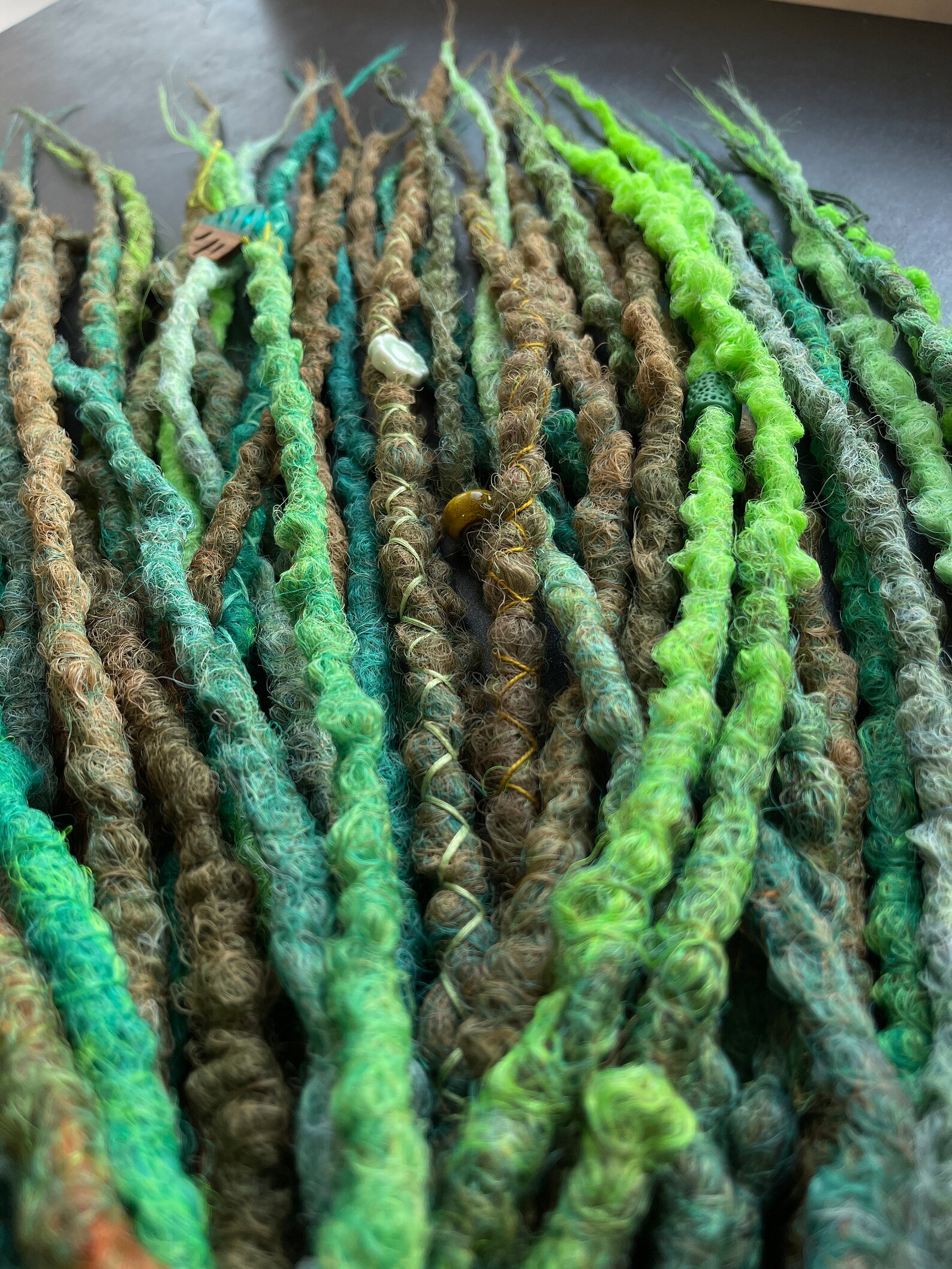 Green Dreadlocks Emerald Grass Brown Dreadlocks Forest - Etsy