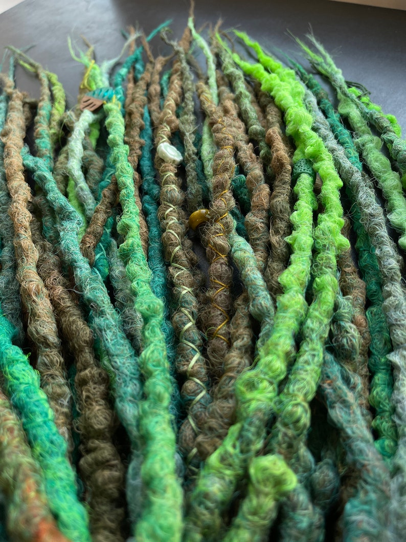 Green Dreadlocks Emerald Grass Brown Dreadlocks Forest - Etsy