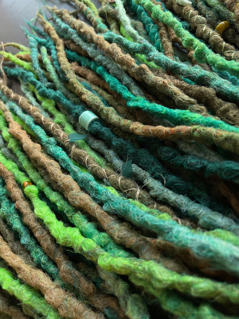 Green Dreadlocks Emerald Grass Brown Dreadlocks Forest - Etsy