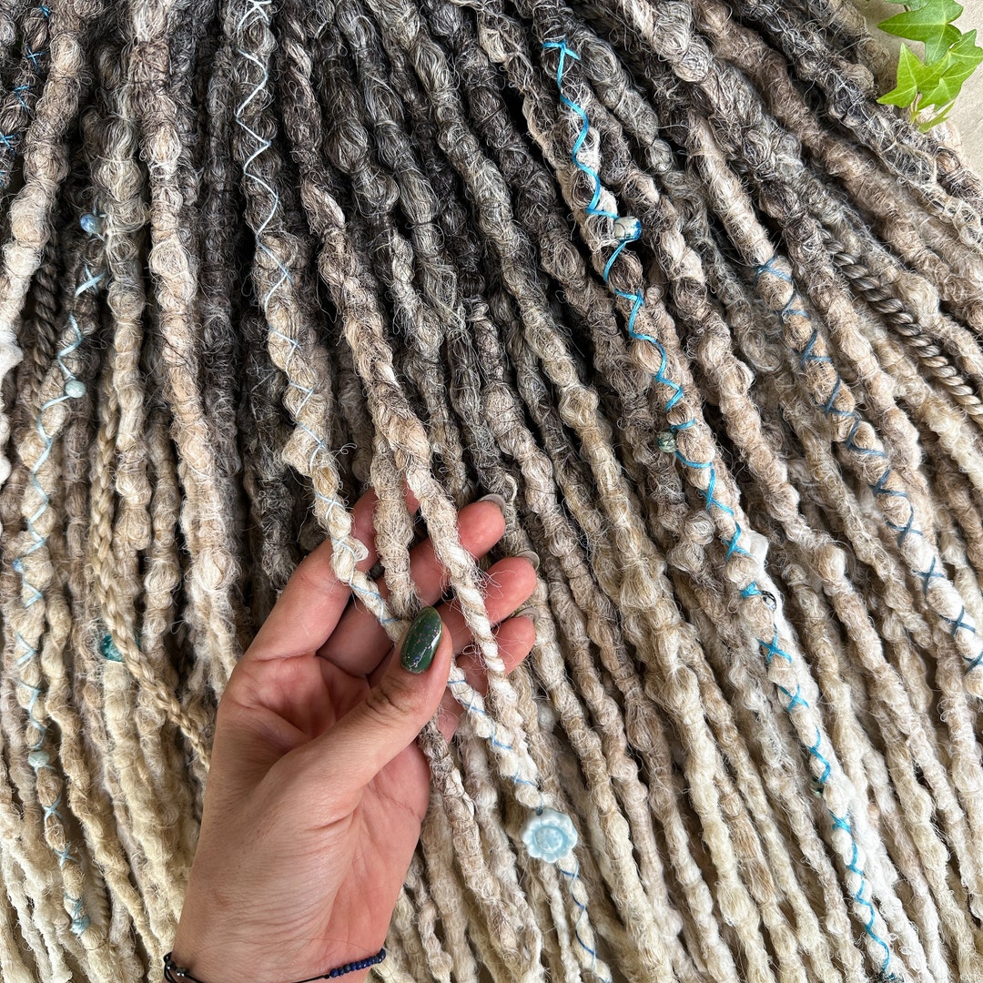 Synthetic Braid in Dreads Single or Double Ended, Viking Brown to ...