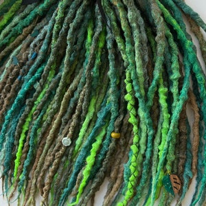 Green Dreadlocks, Emerald, Grass, Brown Dreadlocks, Forest Double Ended ...