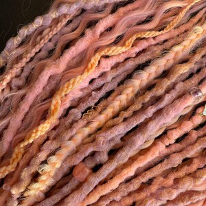 Double Ended Dreadlocks, Light Pink Dreads, Pink Extensions, Synthetic ...