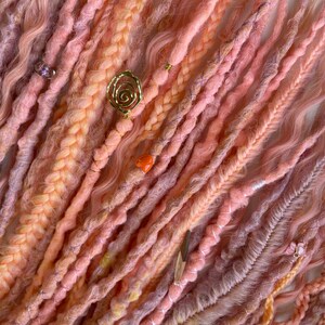 Double Ended Dreadlocks, Light Pink Dreads, Pink Extensions, Synthetic ...