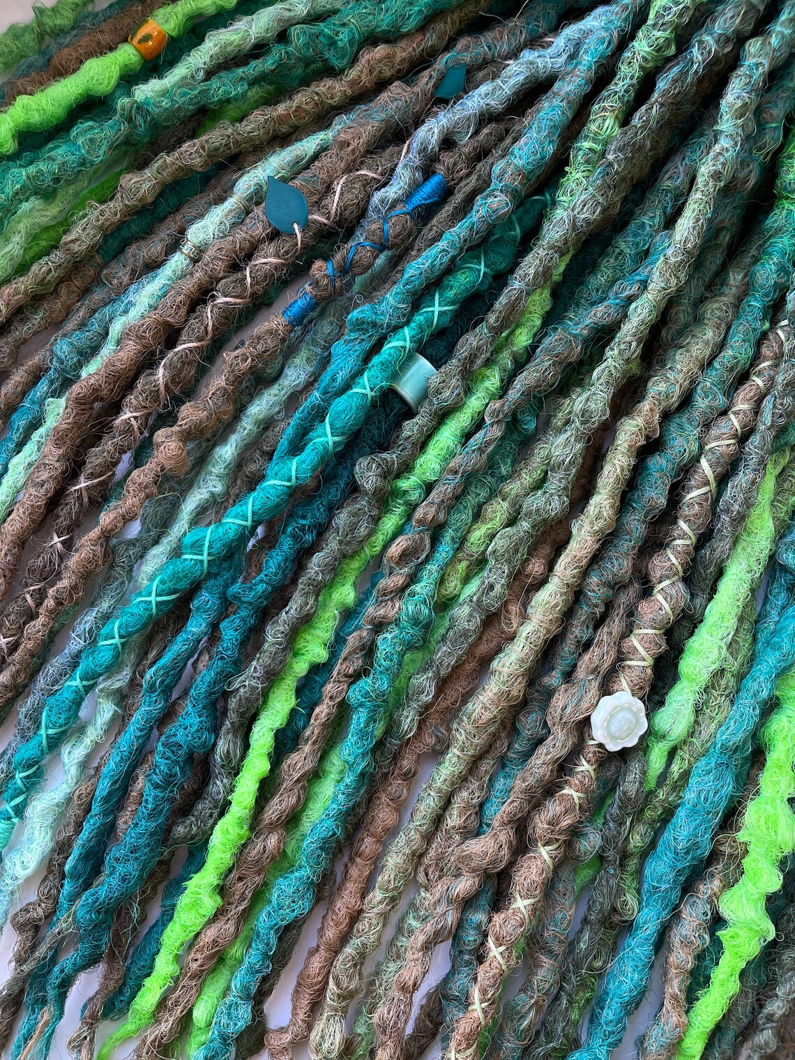 Green Dreadlocks Emerald Grass Brown Dreadlocks Forest - Etsy