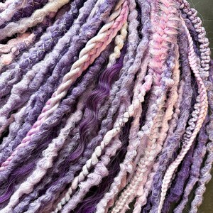 Violet Dreadlock Extensions DE or SE, Lavender Braid in Synthetic ...