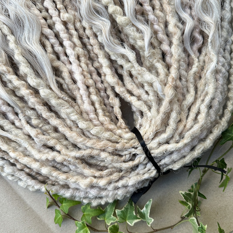 Platinum Blonde Wavy Goddess Locs, Curly Dreadlocks Extensions, Boho ...