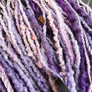 Violet Dreadlock Extensions DE or SE, Lavender Braid in Synthetic ...