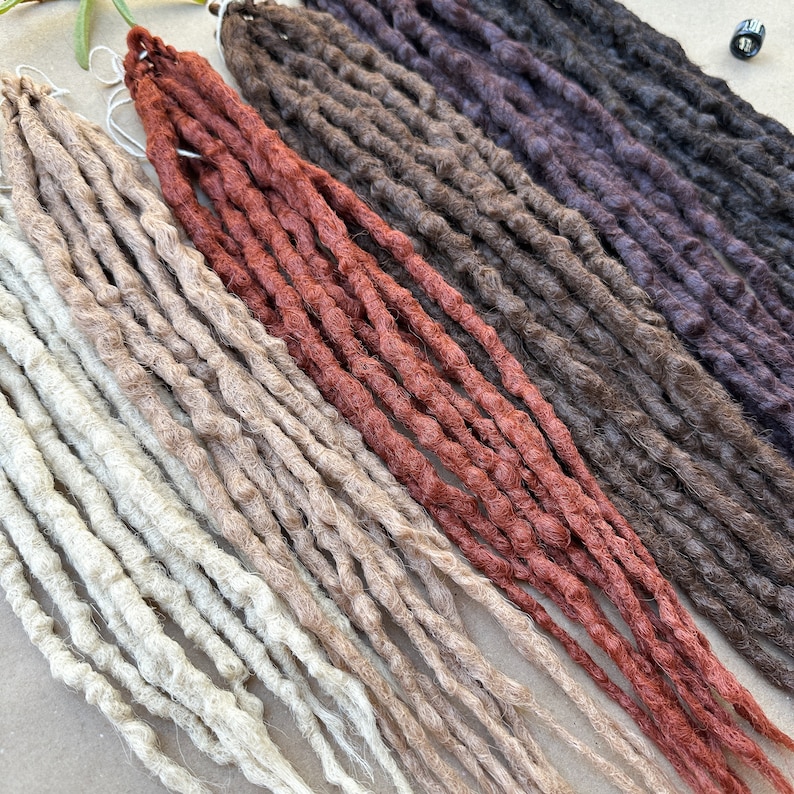 Custom Dreadlock Extensions Single or Double Ended in Natural Colors ...