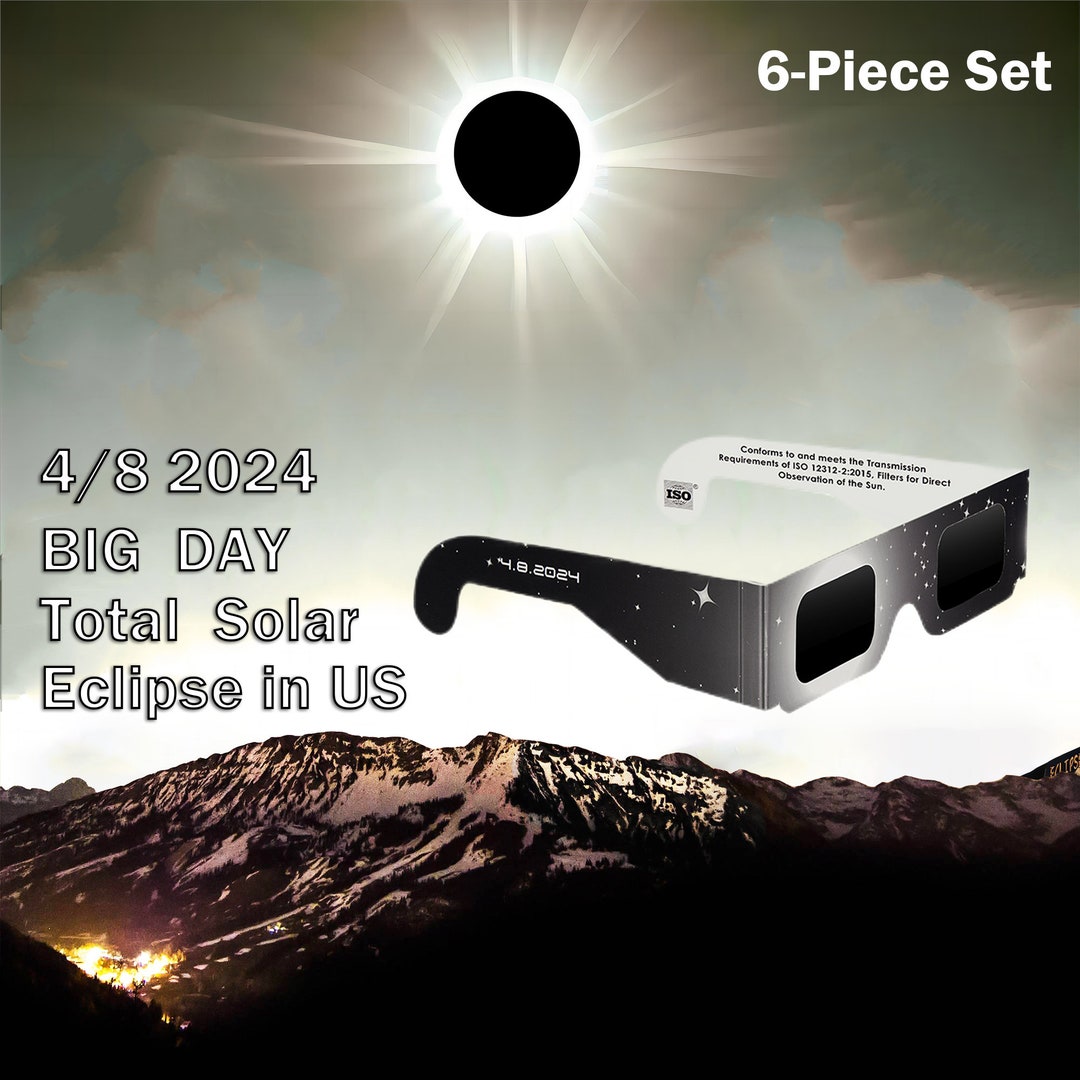 Pack of 12 Solar Eclipse Glasses 2024 CE and ISO Certified Optical ...