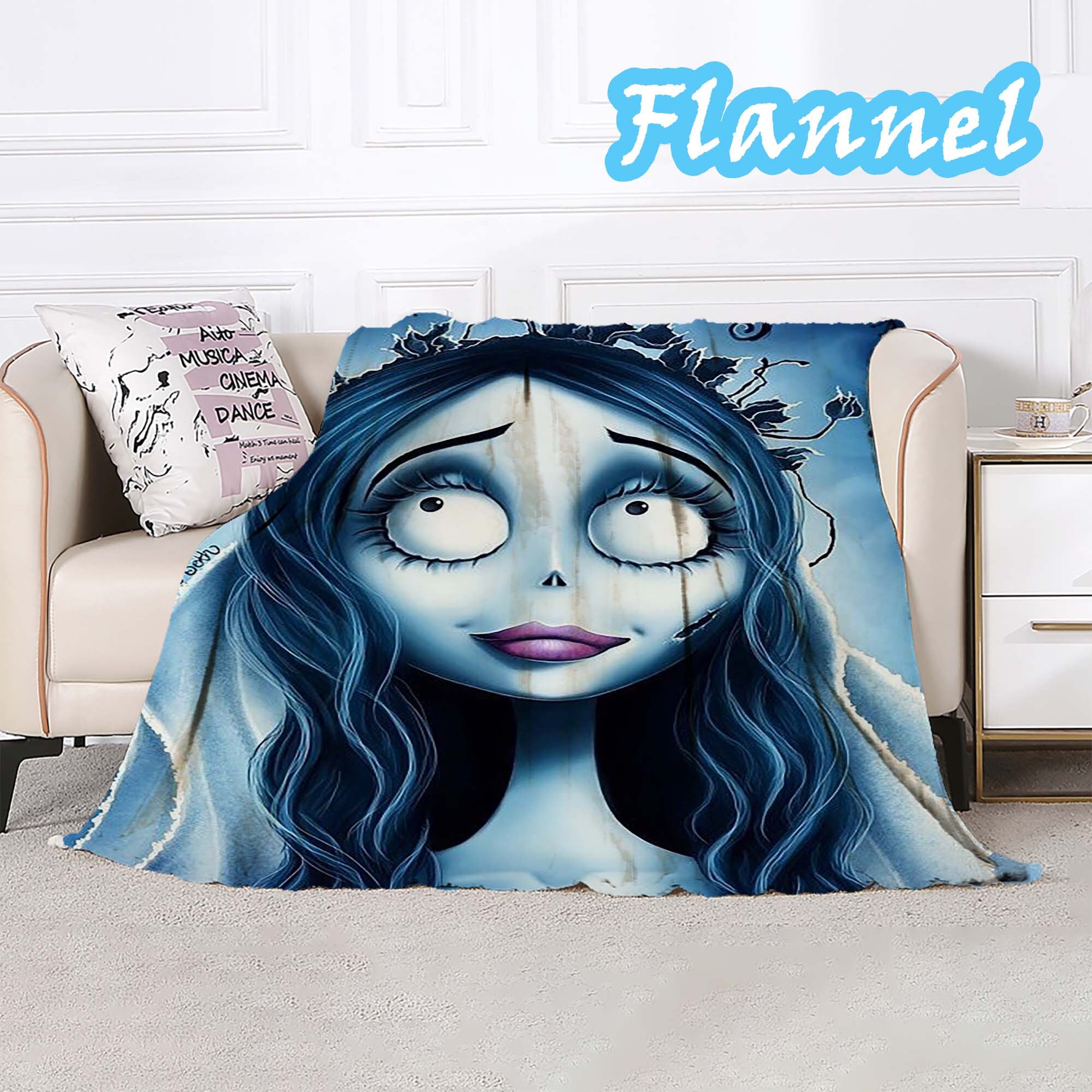 Handmade Blanket Corpse Bride Custom Name Blanket Throw Blanket ...
