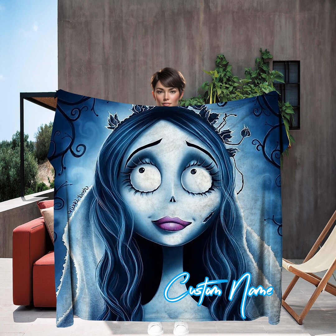 Handmade Blanket Corpse Bride Custom Name Blanket Throw Blanket ...