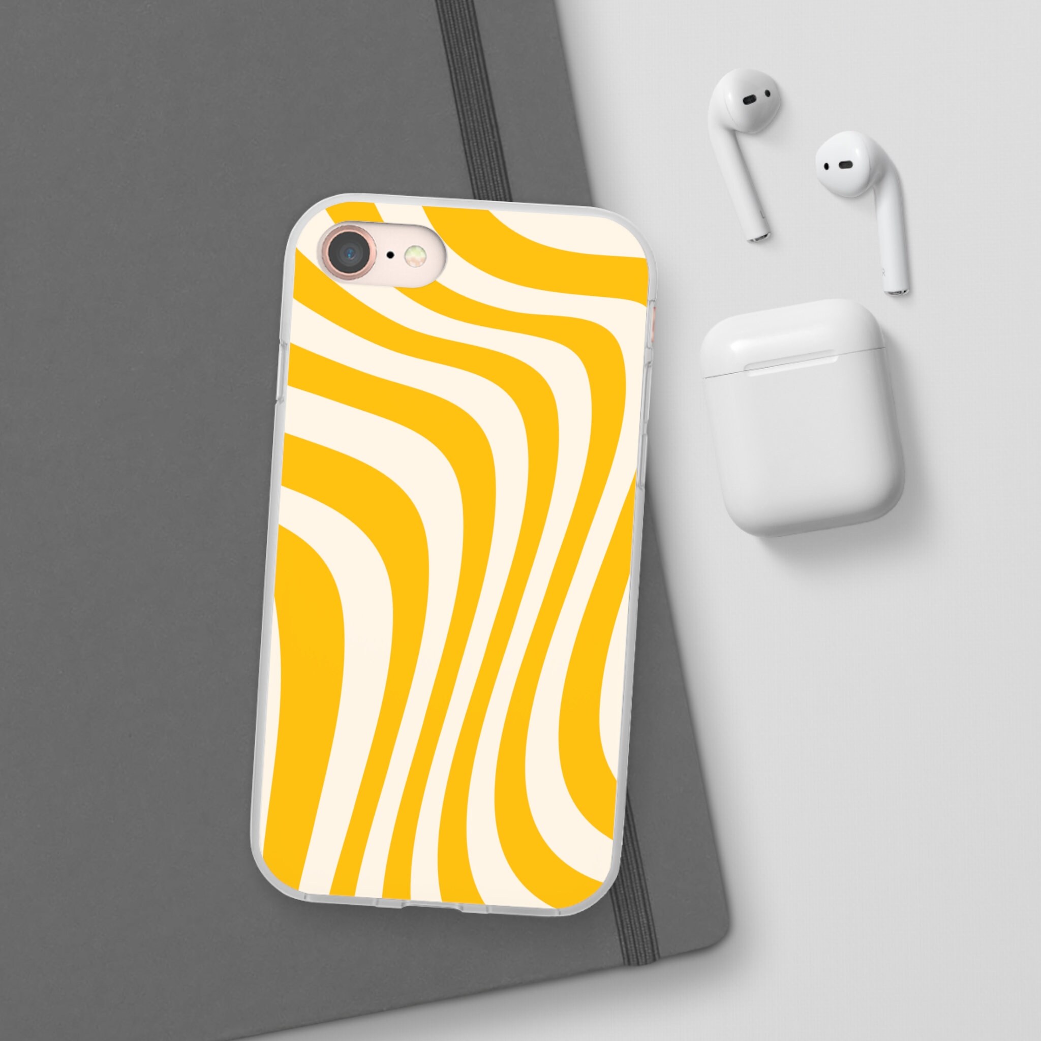 Groovy Yellow Flexi Phone Case - Etsy