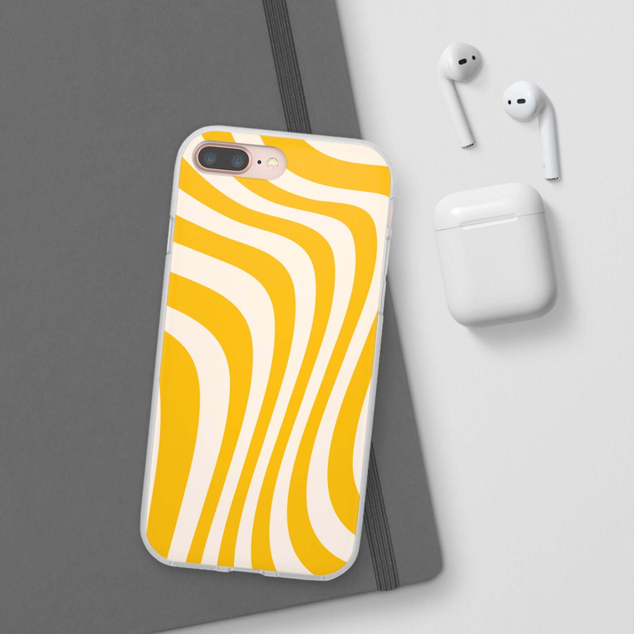 Groovy Yellow Flexi Phone Case - Etsy