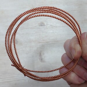 5ft, Twisted Wire, Swirl Raw Copper, Choose Your Size, Decorative Wire ...