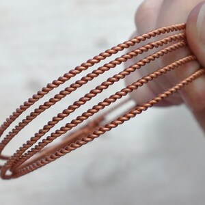 5ft, Twisted Wire, Swirl Raw Copper, Choose Your Size, Decorative Wire ...