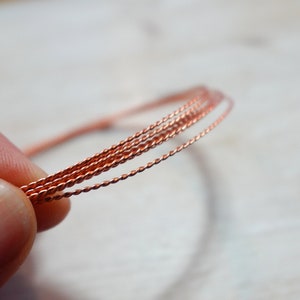 5ft, Twisted Wire, Swirl Raw Copper, Choose Your Size, Decorative Wire ...