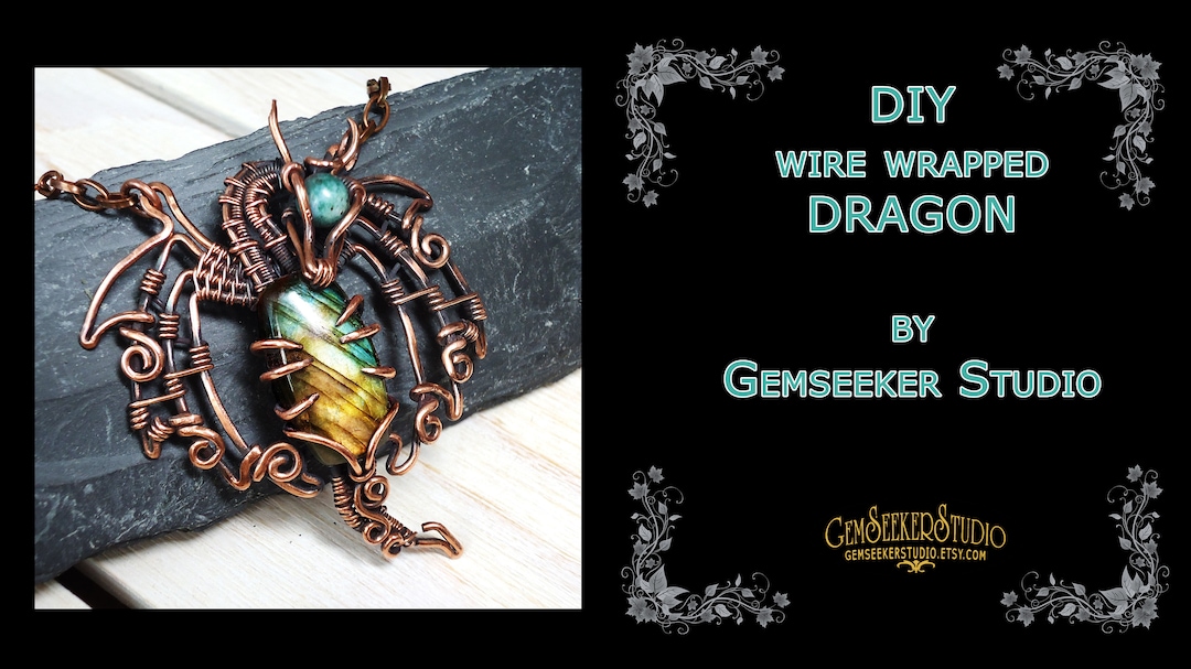 Dragon With Labradorite. Printable Sketch for My Free Wire Wrapping ...