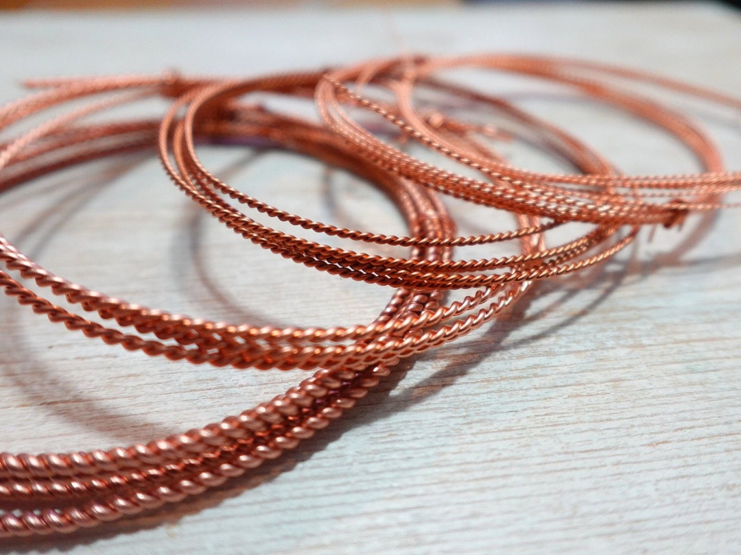 5ft, Twisted Wire, Swirl Raw Copper, Choose Your Size, Decorative Wire ...