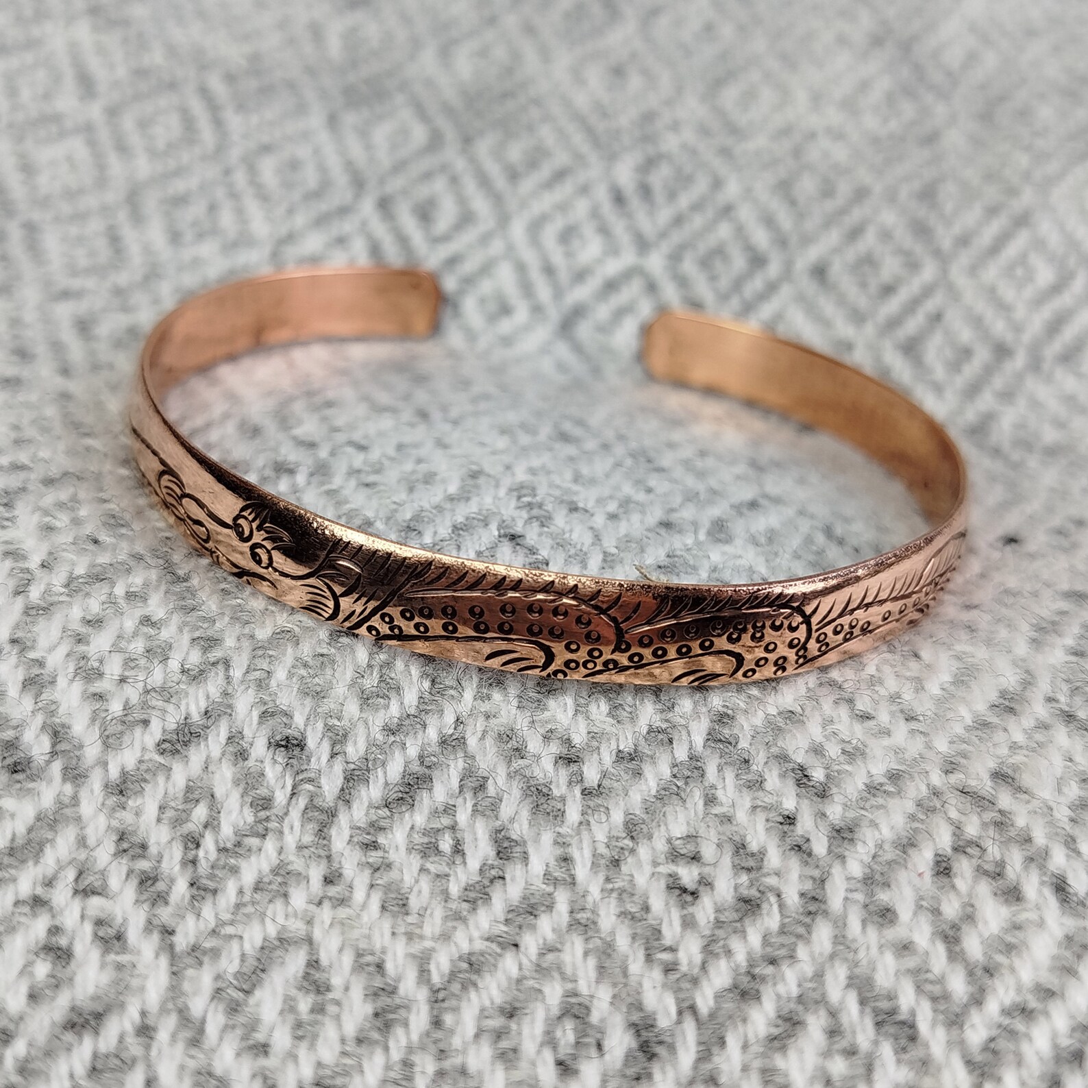 Hand Forged 100% Pure Copper Bracelet - Solid Copper Bracelet- Arthritis Relief Copper Bracelet ...