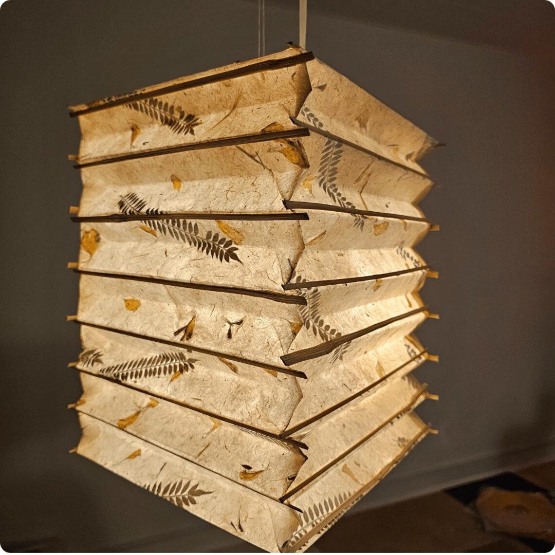 Handmade Nepali Kagaj AKA Lokta Paper Lampshade -ecofriendly Paper Lamp ...