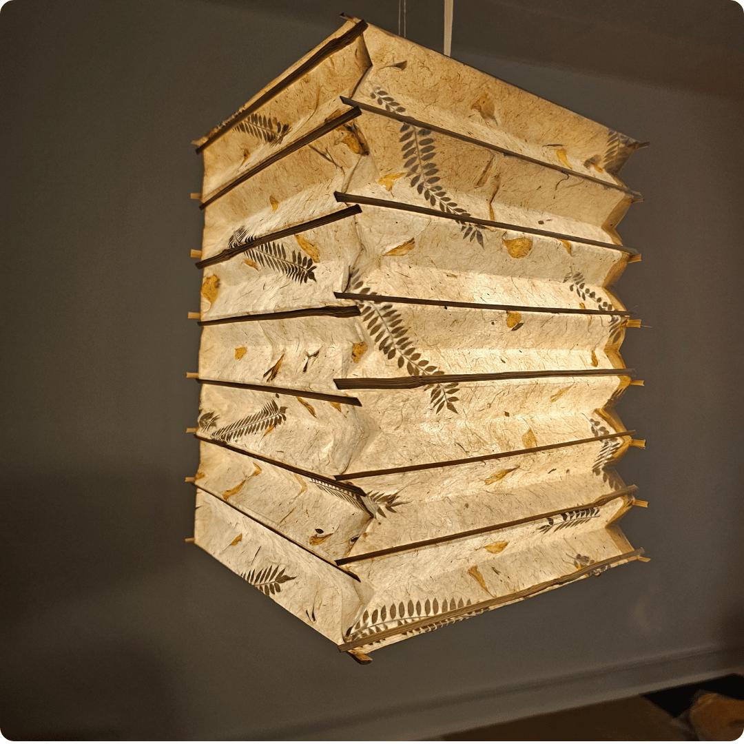 Handmade Nepali Kagaj AKA Lokta Paper Lampshade -ecofriendly Paper Lamp ...