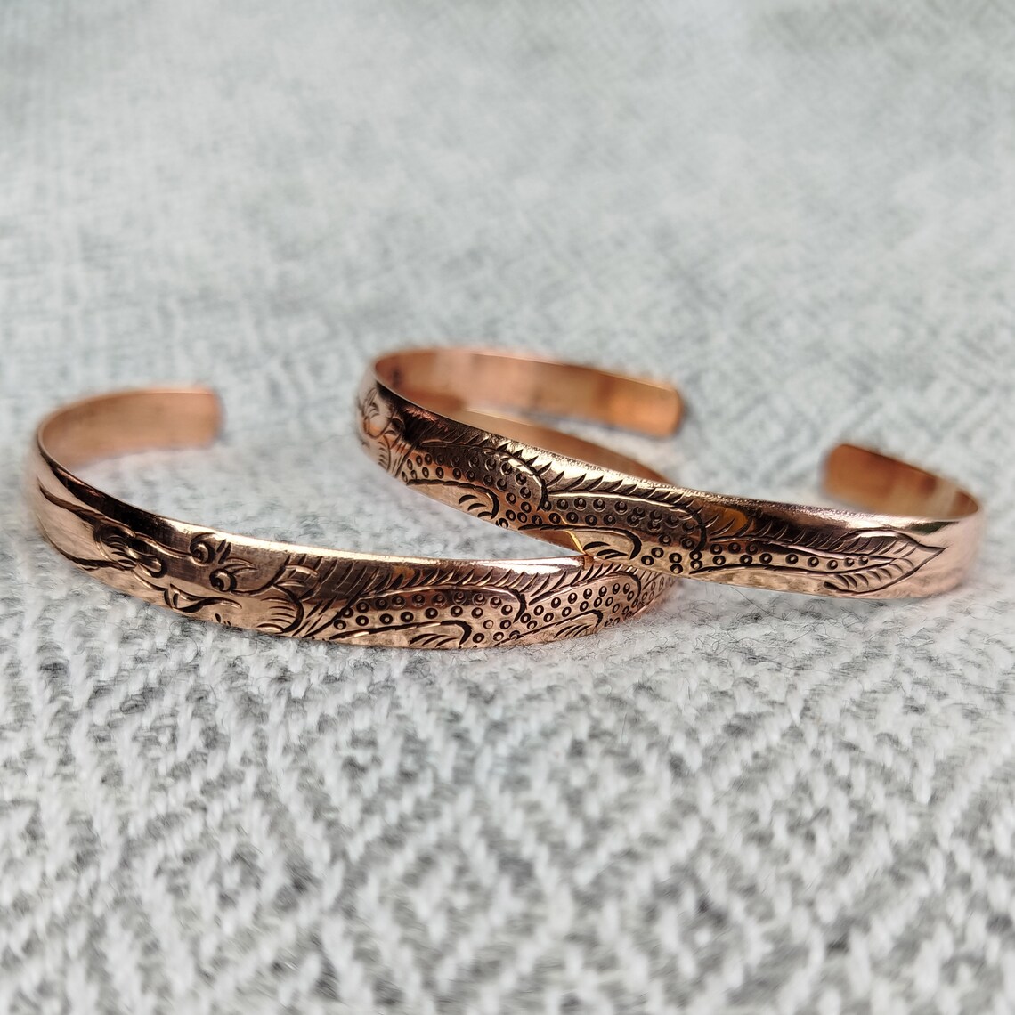 Hand Forged 100% Pure Copper Bracelet - Solid Copper Bracelet- Arthritis Relief Copper Bracelet ...