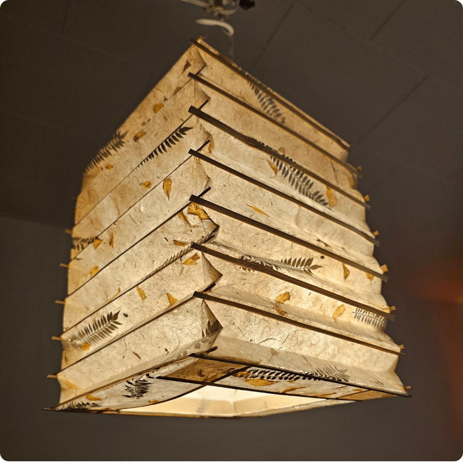 Handmade Nepali Kagaj AKA Lokta Paper Lampshade -ecofriendly Paper Lamp ...