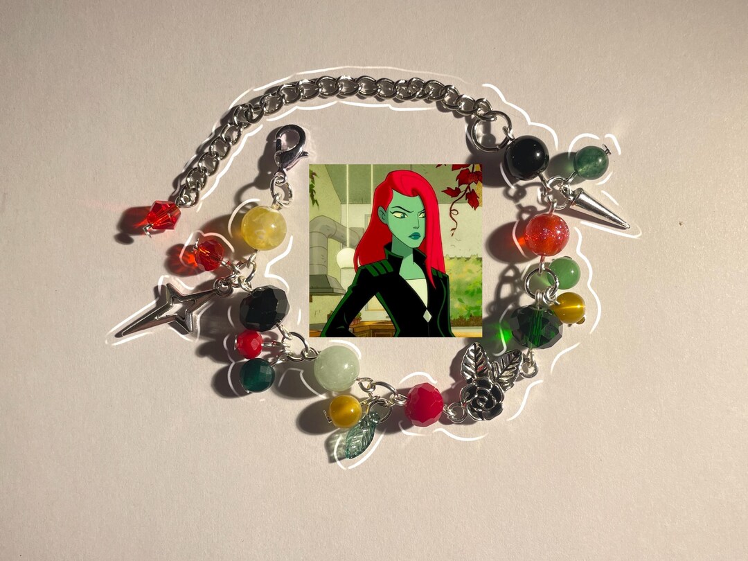 Poison Ivy Inspired Charm Bracelet - Etsy