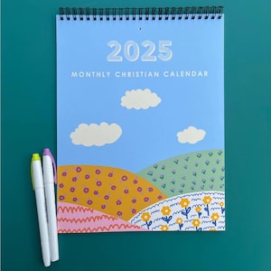 2025 Scripture Wall Calendar Illustrated Christian Calendar Bible Verse ...