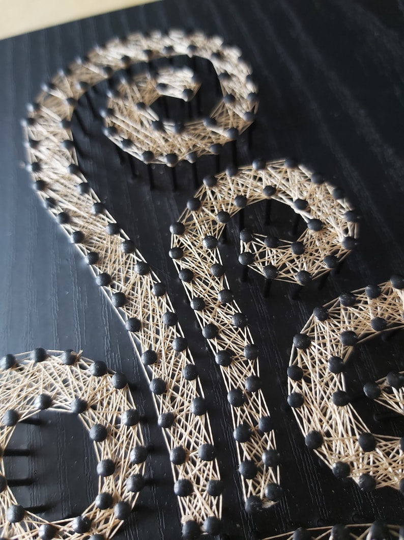 Handcrafted STRING ART Coffee Wall Hanging Unique Gift Coffee Lover's ...