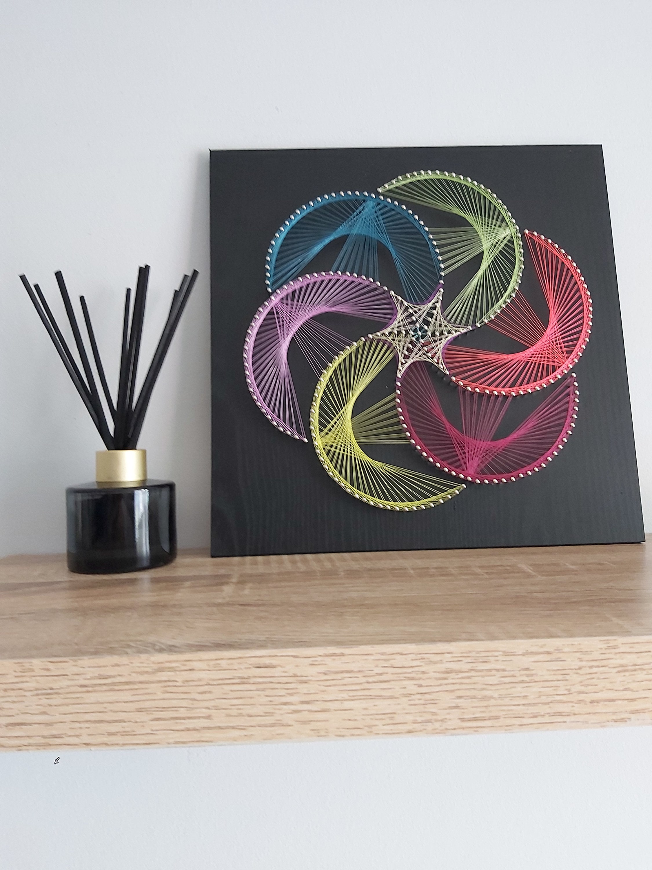 STRING ART Flower Mandala Art Meditation Geometry Art Spiritual Décor ...