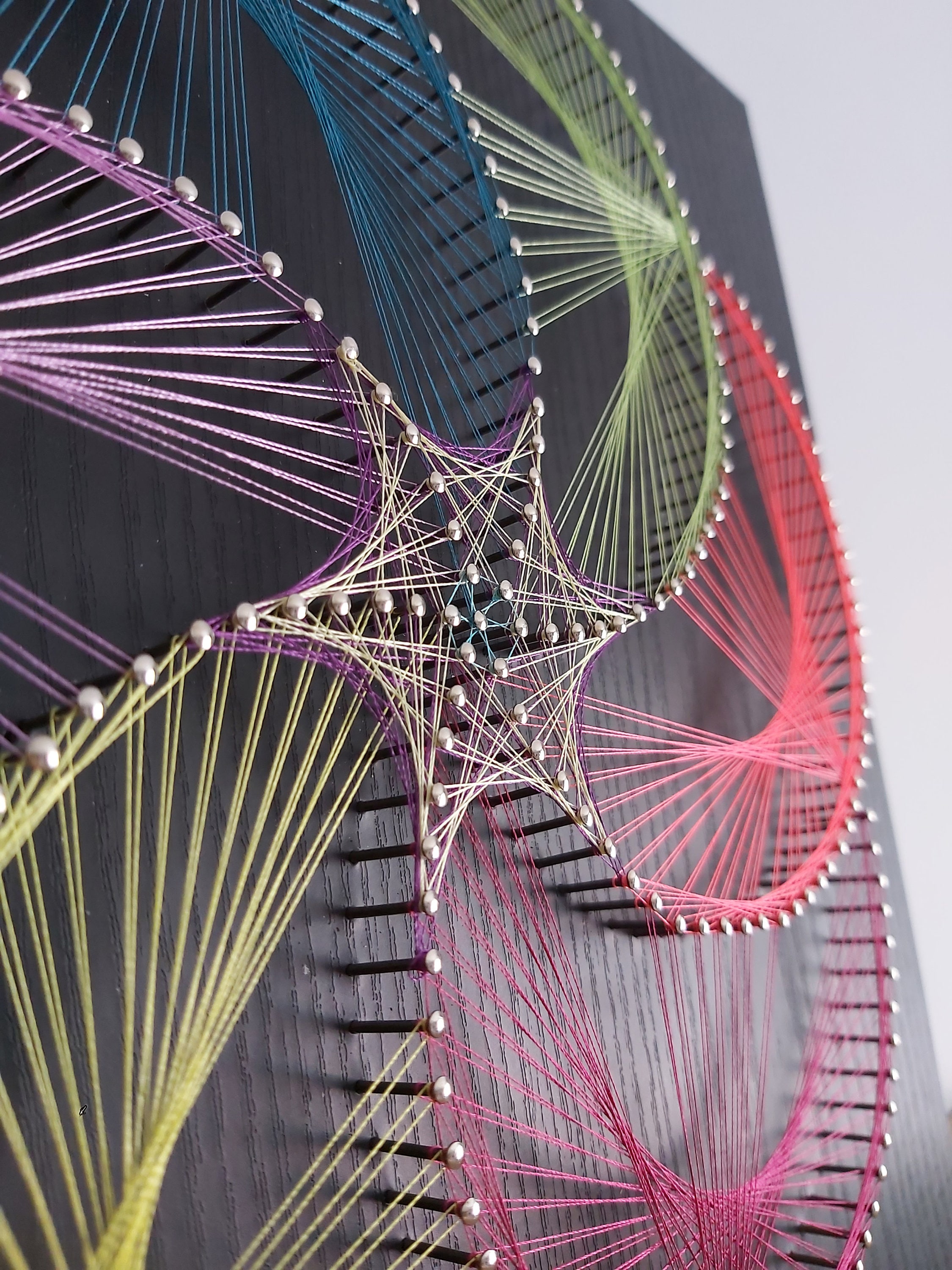 STRING ART Flower Mandala Art Meditation Geometry Art Spiritual Décor ...