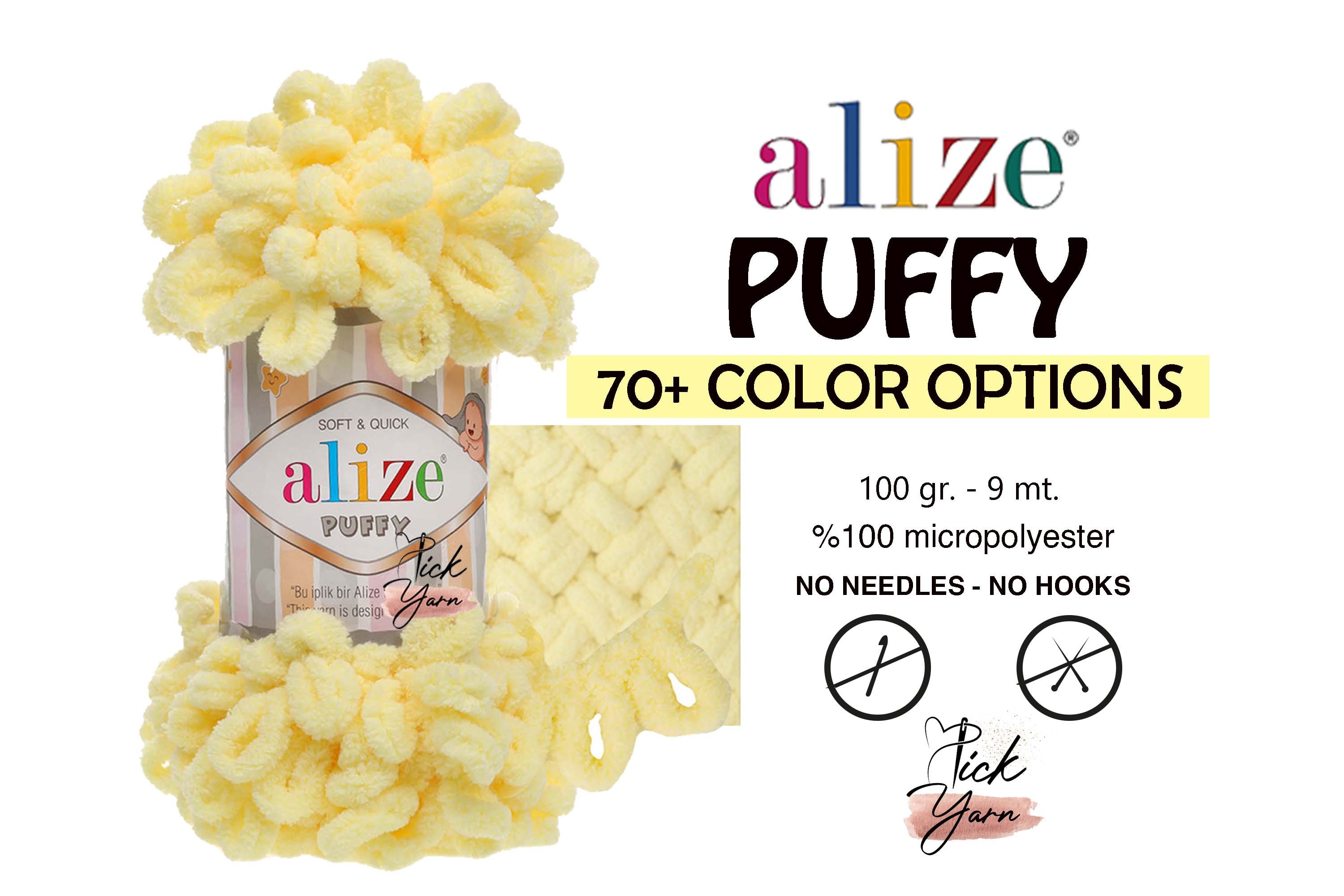 Alize Puffy Yarn, Alize Puffy Yarn Jumbo Bernat Loop, Baby Bulky Soft ...